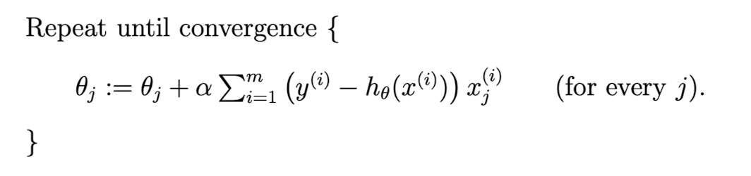 CS229 Linear Regression | flash's ideal